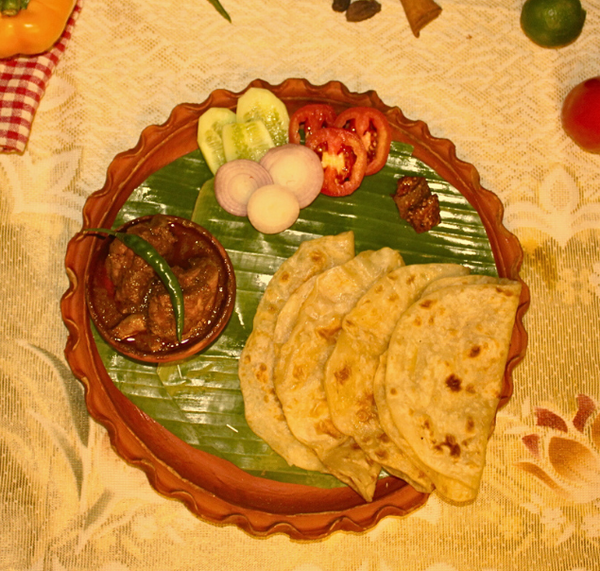Order Online Bengali Chicken Kosha Meal with Paratha | Home Delivery ...